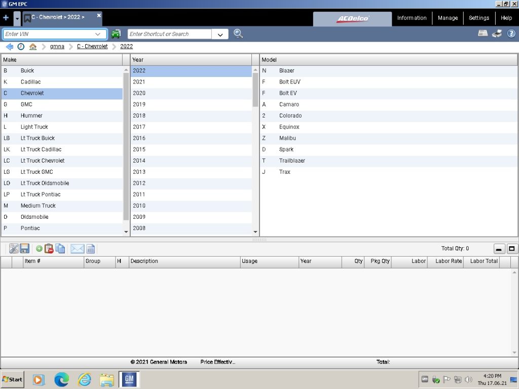 [04.2023] GM General Motor GNA & GMIO EPC Download & Installation VM