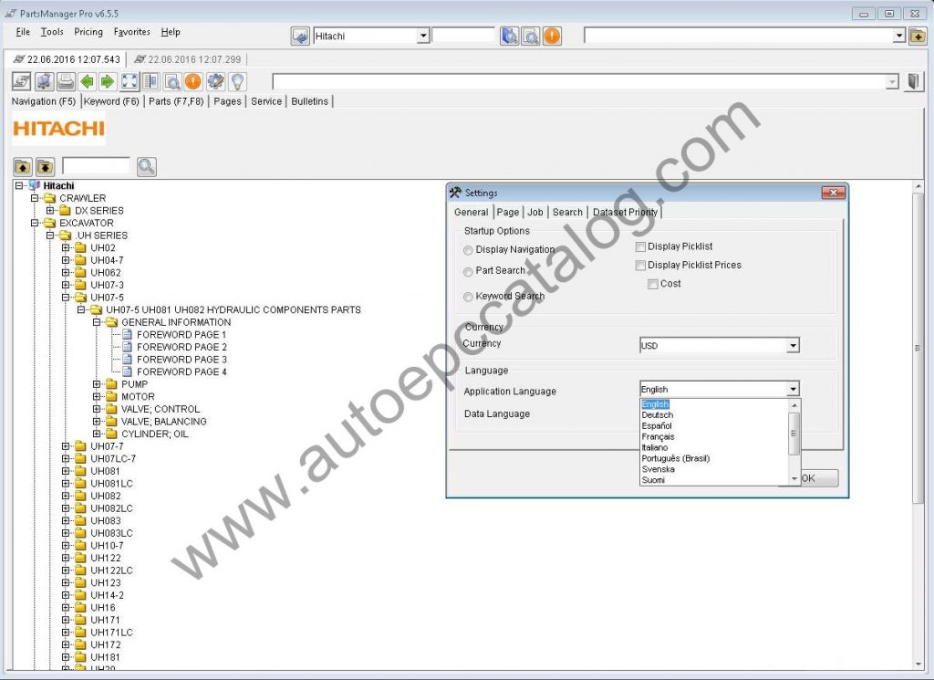 HITACHI PartsManagerPro 2016 V6.5.5 Download & Instalalton Service