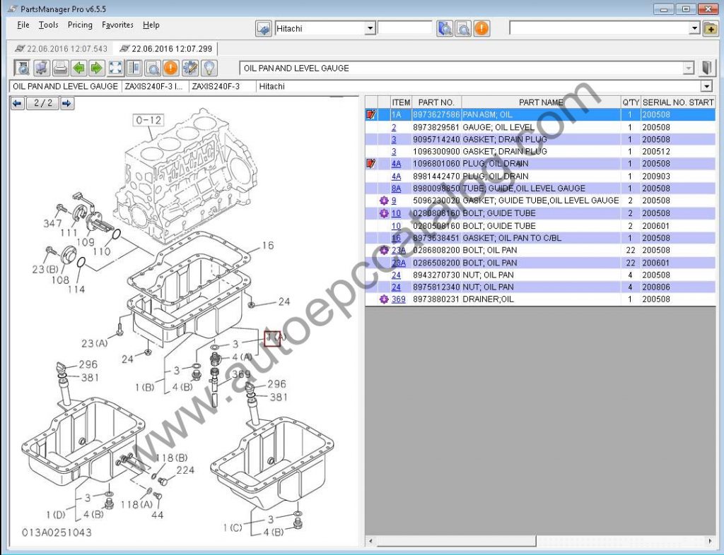 HITACHI PartsManagerPro 2016 V6.5.5 Download & Instalalton Service