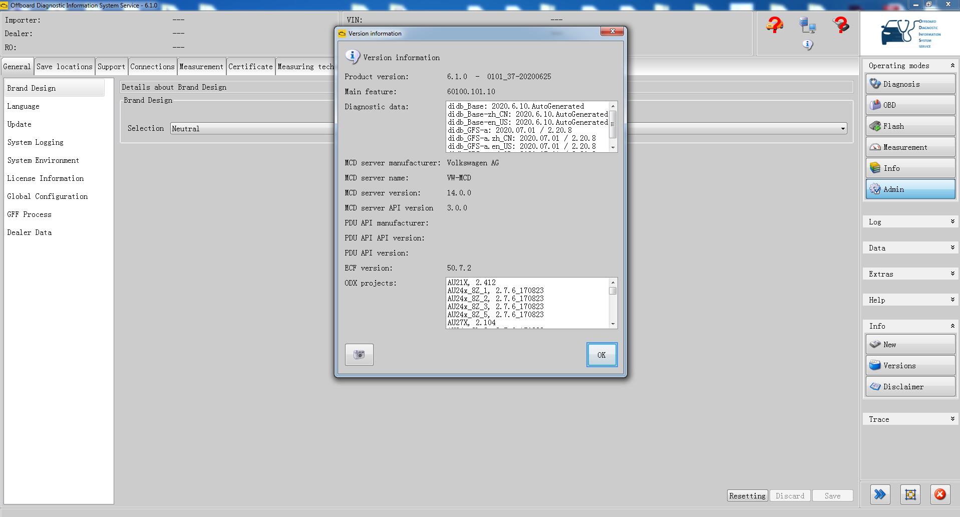 VAG ODIS 6.1.0 All Brands & ODIS-Engineering 12.1.0 Download ...