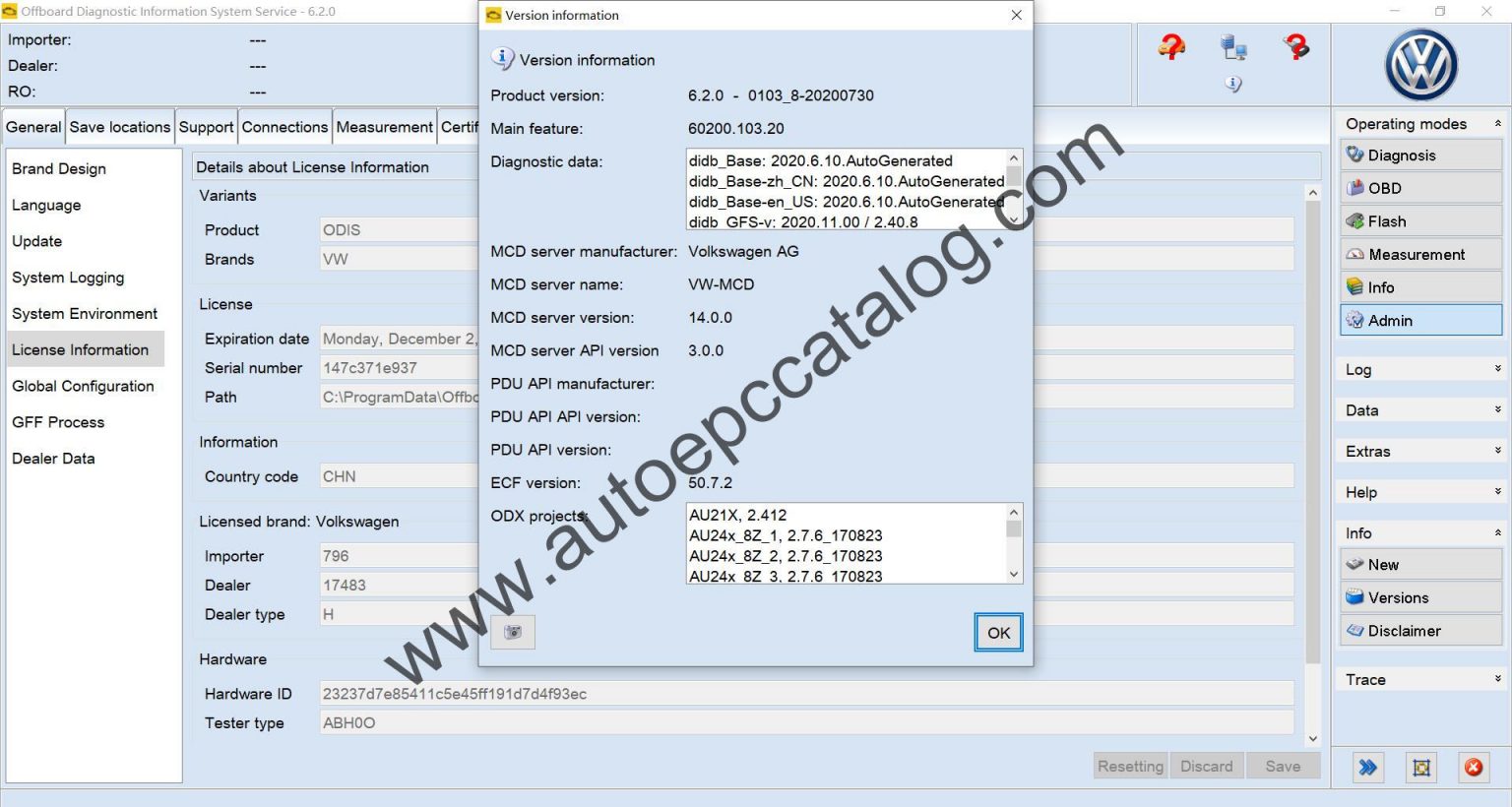 VAG ODIS 6.2.0 All Brands & ODIS-Engineering 12.1.1 Download ...