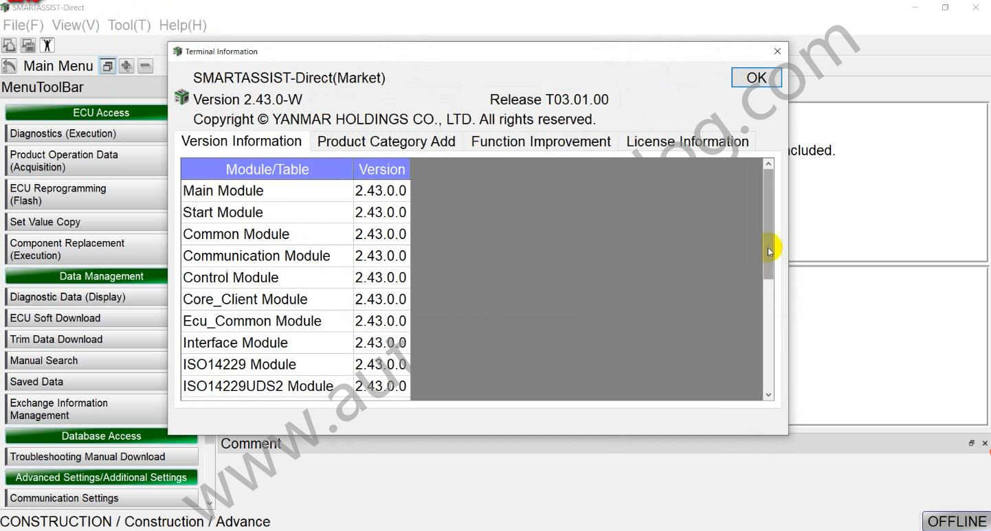 [03.2024] Yanmar SA-Direct 2.43 Offline Diagnostic Software