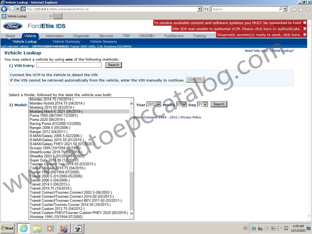 [02.2022] Ford ETIS IDS Offline Service Manual Installation VMware Version