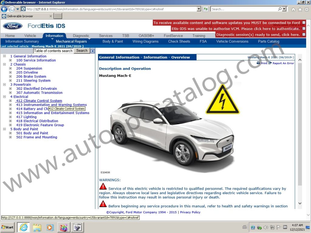 [02.2022] Ford ETIS IDS Offline Service Manual Installation VMware Version