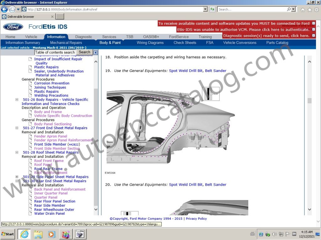 [02.2022] Ford ETIS IDS Offline Service Manual Installation VMware Version