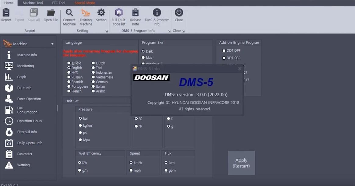 [06.2022] Doosan DMS-5 Data Monitoring System Diagnostic Software ...