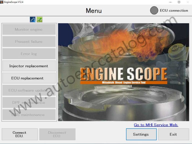 Mitsubishi EngineScope 12.4 Diesel Engine Diagnostic Software 2022