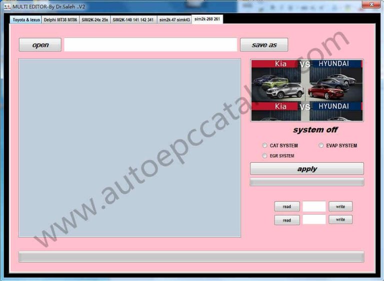 2023 Multi Editor Toyota & Lexus Hyundai KIA DPF EGR DTC OFF Software
