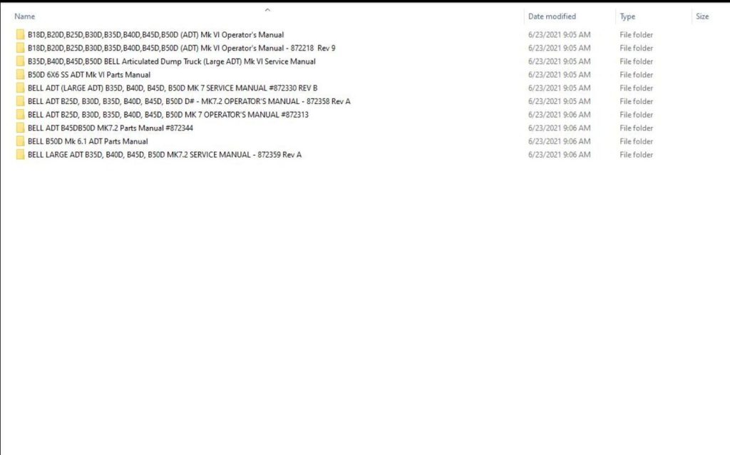 Bell Machinery Workshop Service Manual PDFs Full Set Download