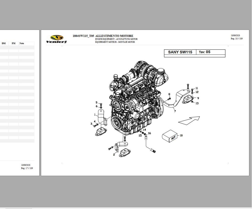 SANY Machinery Parts Book Diagram Service Manual PDF