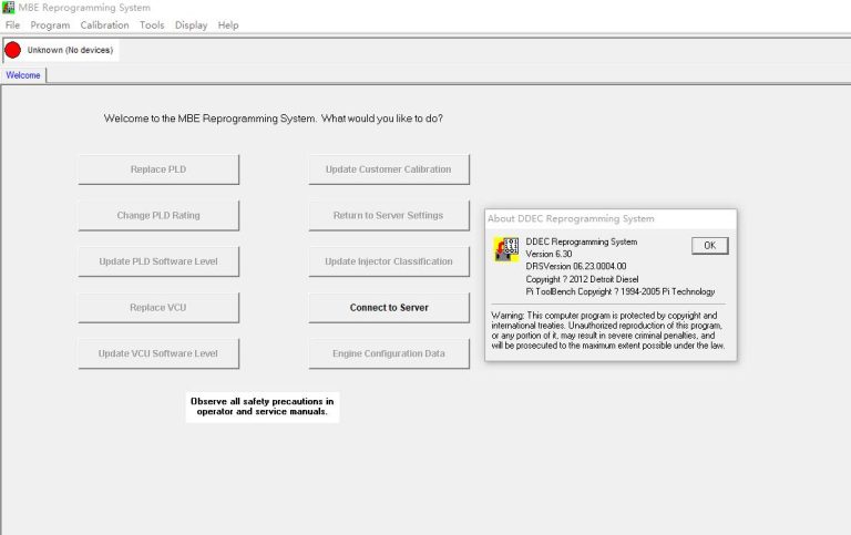 Detroit Diesel Reprogramming System 6.30+MBE Reprogramming System