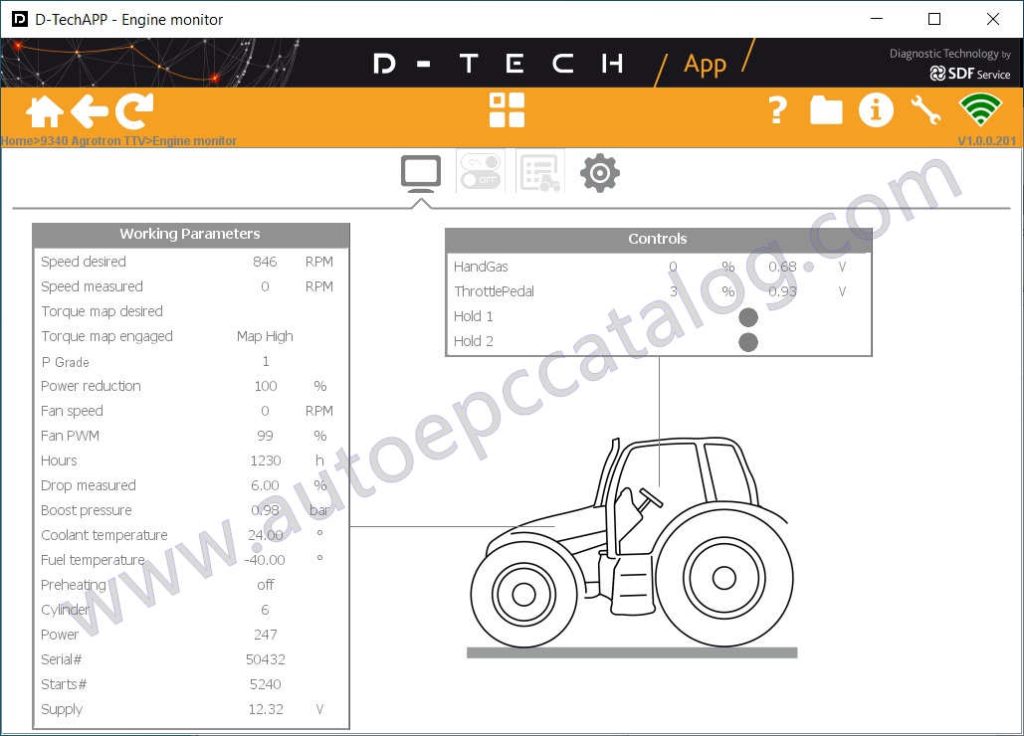 Deutz-Fahr D-Tech Diagnostic Tool D-TechAPP SDF Diagnostic KIT