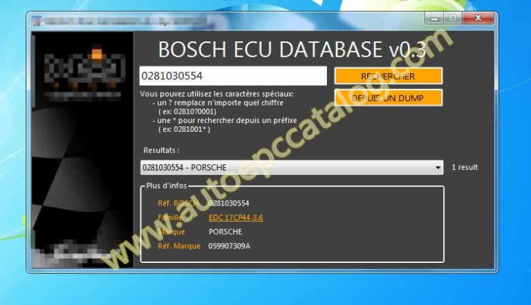 BOSCH ECU DATABASE v3.0